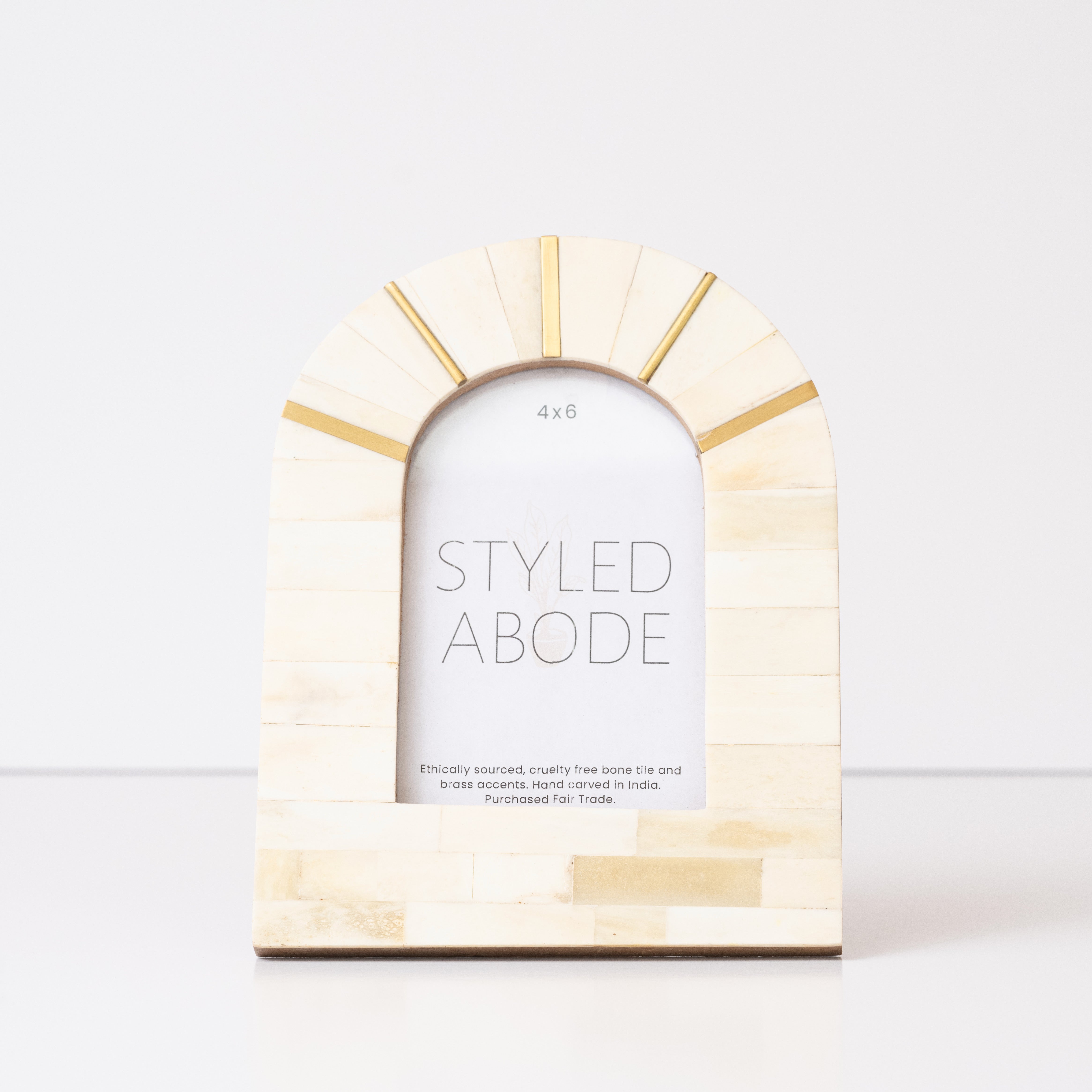 Cream & Brass Arched Frame: Two Sizes – Styled Abode